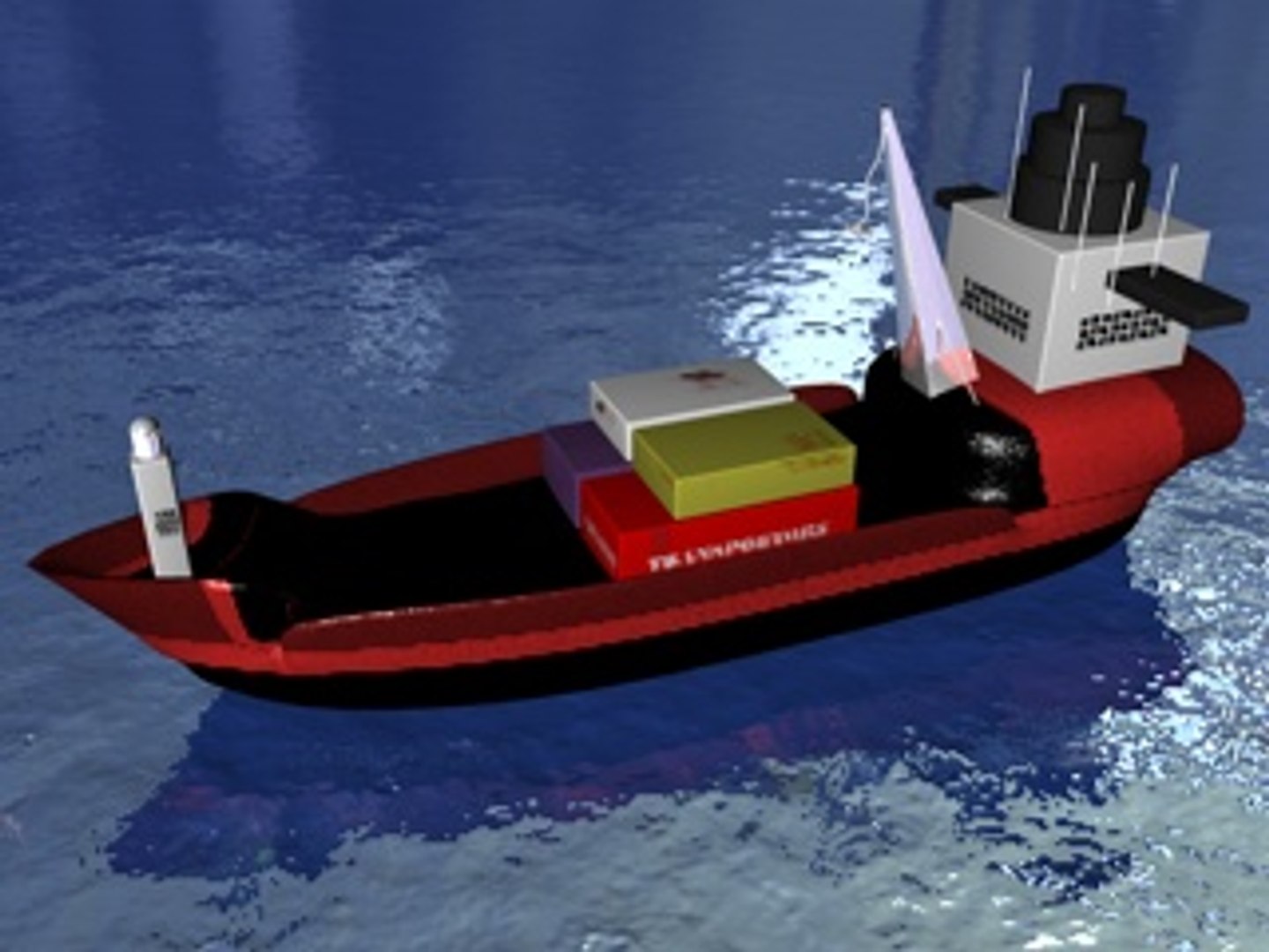 3d Cargo Ship Model