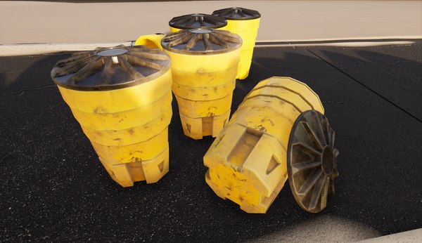 Sand crash barrel 3D model - TurboSquid 1603729