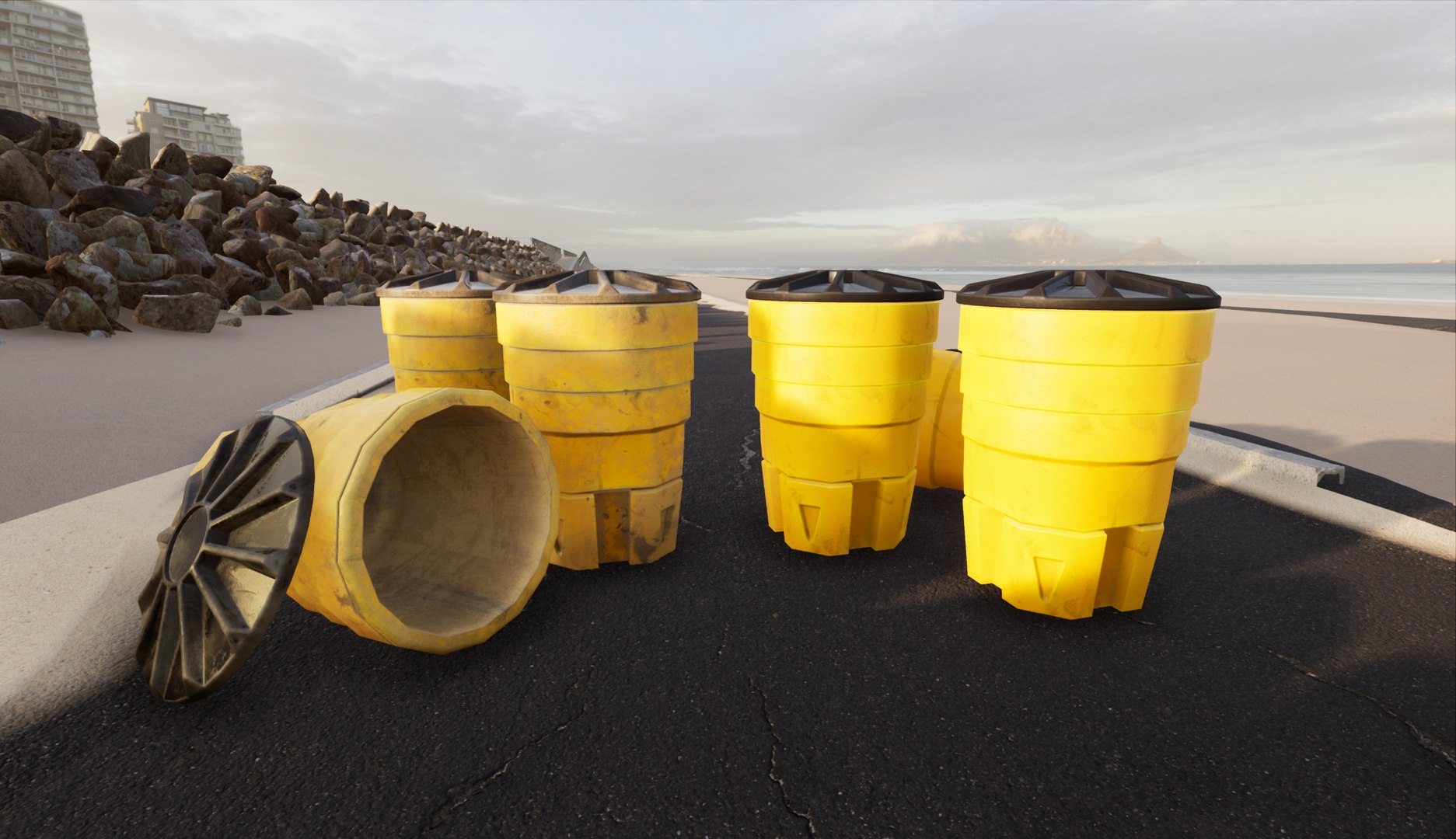 Sand crash barrel 3D model - TurboSquid 1603729