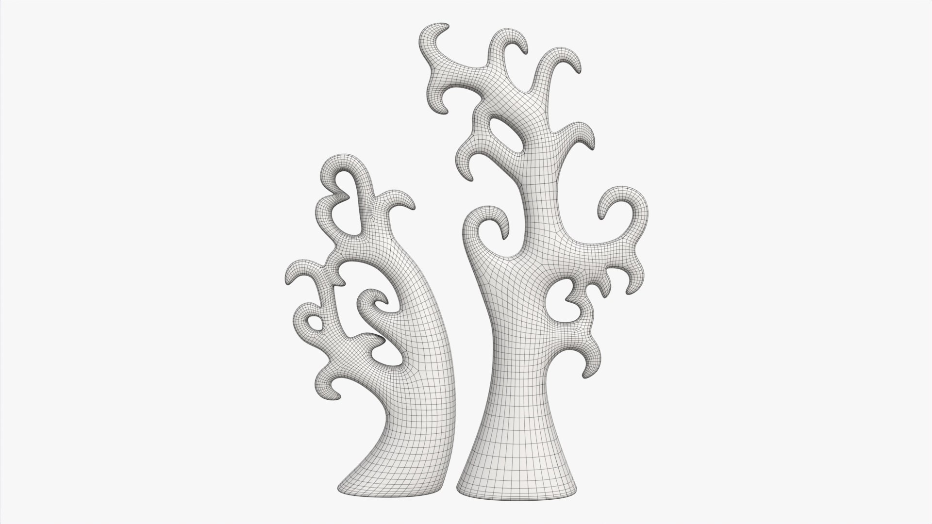 Abstract Tree Ceramic Figurine Set 06 v3 3D - TurboSquid 2022537