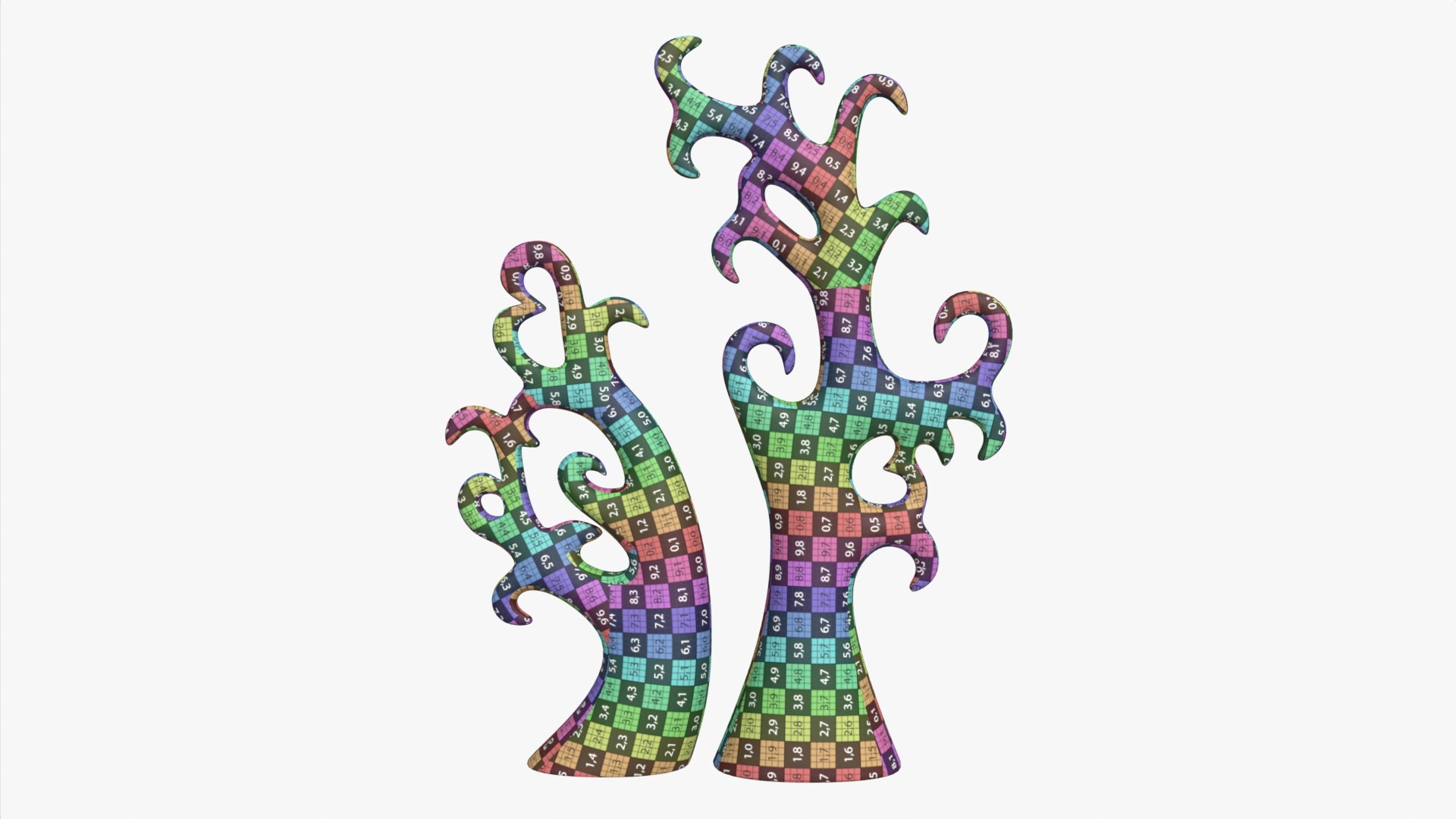Abstract Tree Ceramic Figurine Set 06 v3 3D - TurboSquid 2022537
