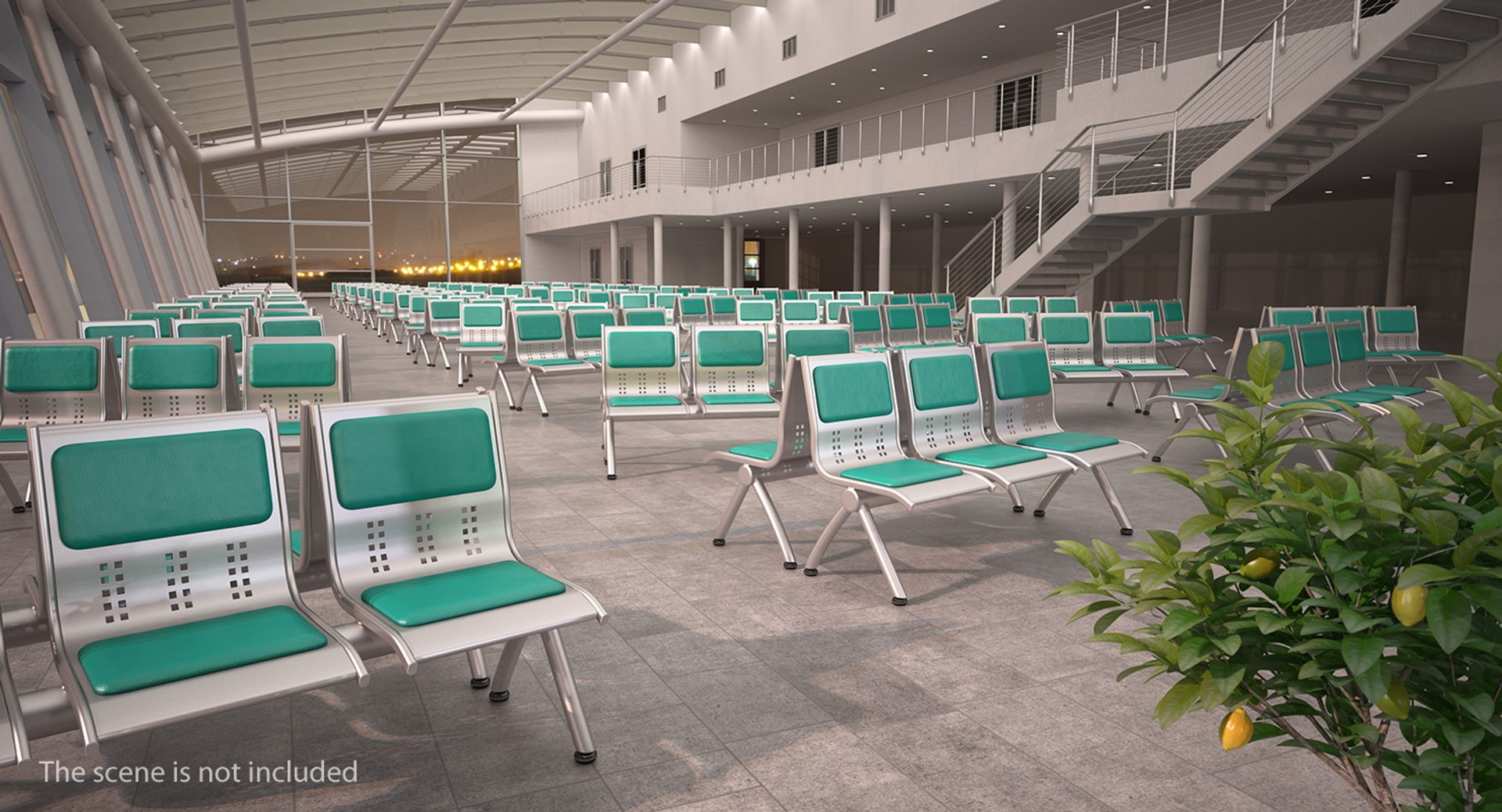Waiting Room Triple Seats 3D - TurboSquid 1381123