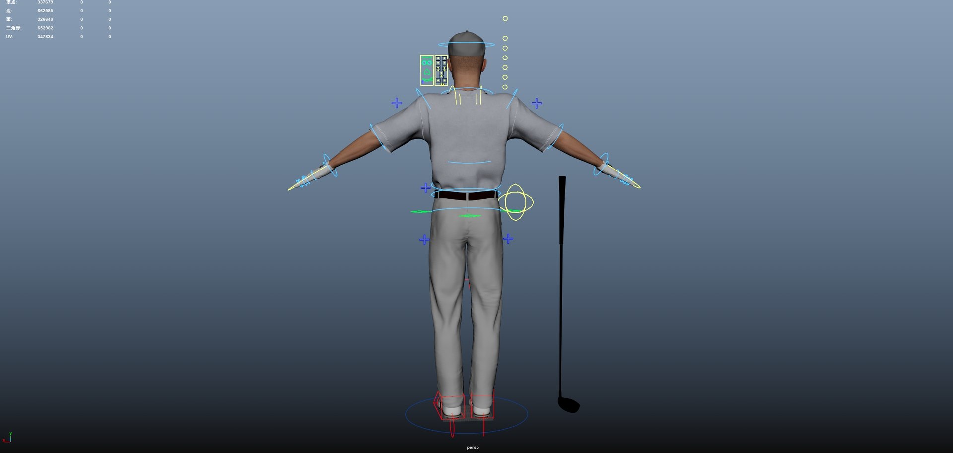 3D Model Golf Player - TurboSquid 2414202