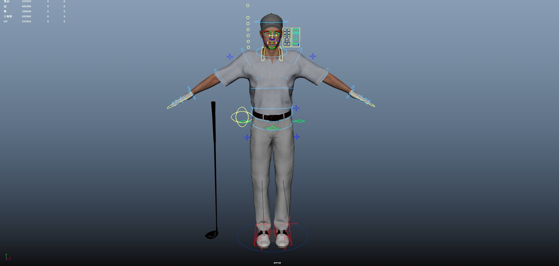 3D Model Golf Player - TurboSquid 2414202