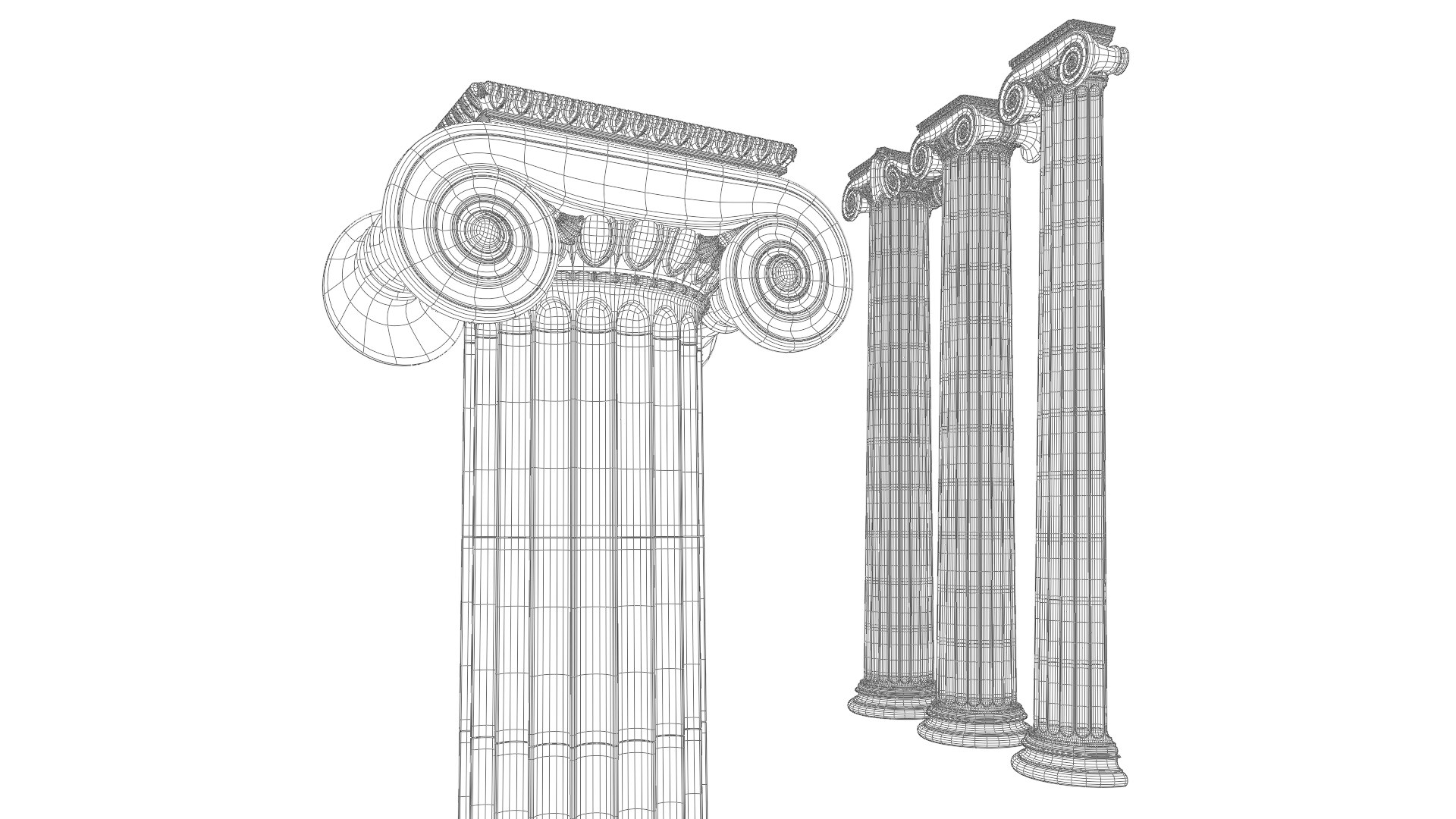 3D Model Ionic Classic Column - TurboSquid 2378034