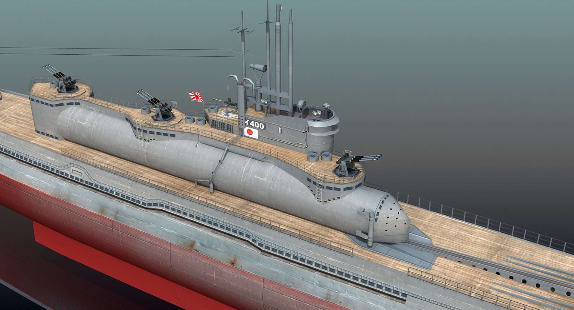3D i-400 submarine - TurboSquid 1340548