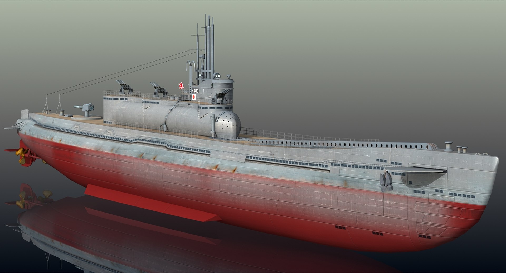 3D i-400 submarine - TurboSquid 1340548