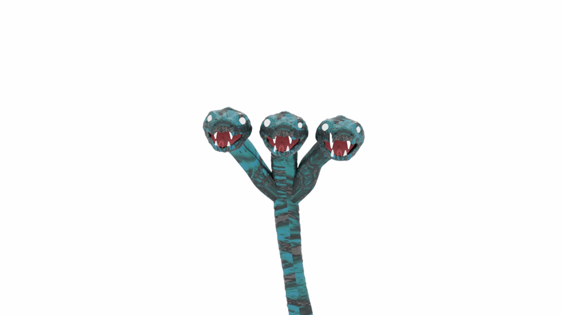 3D Snake 3 Headed - TurboSquid 1286352