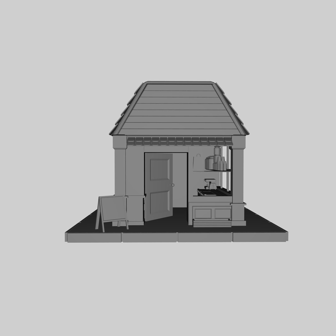 3D Low Poly Mini Bakery 3D Model Game Ready Maya Unity Unreal Low-poly ...