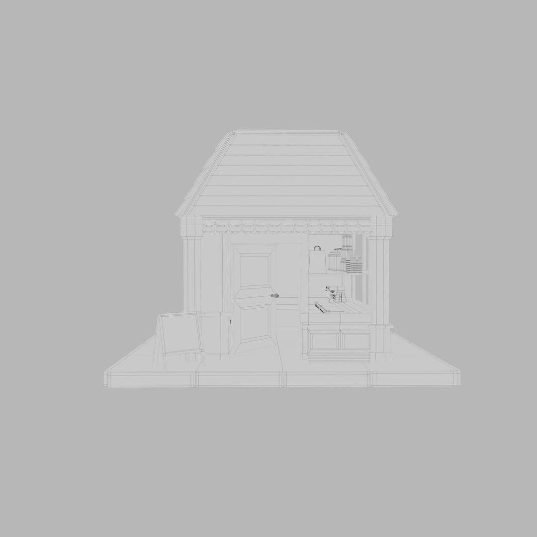 3D Low Poly Mini Bakery 3D Model Game Ready Maya Unity Unreal Low-poly ...