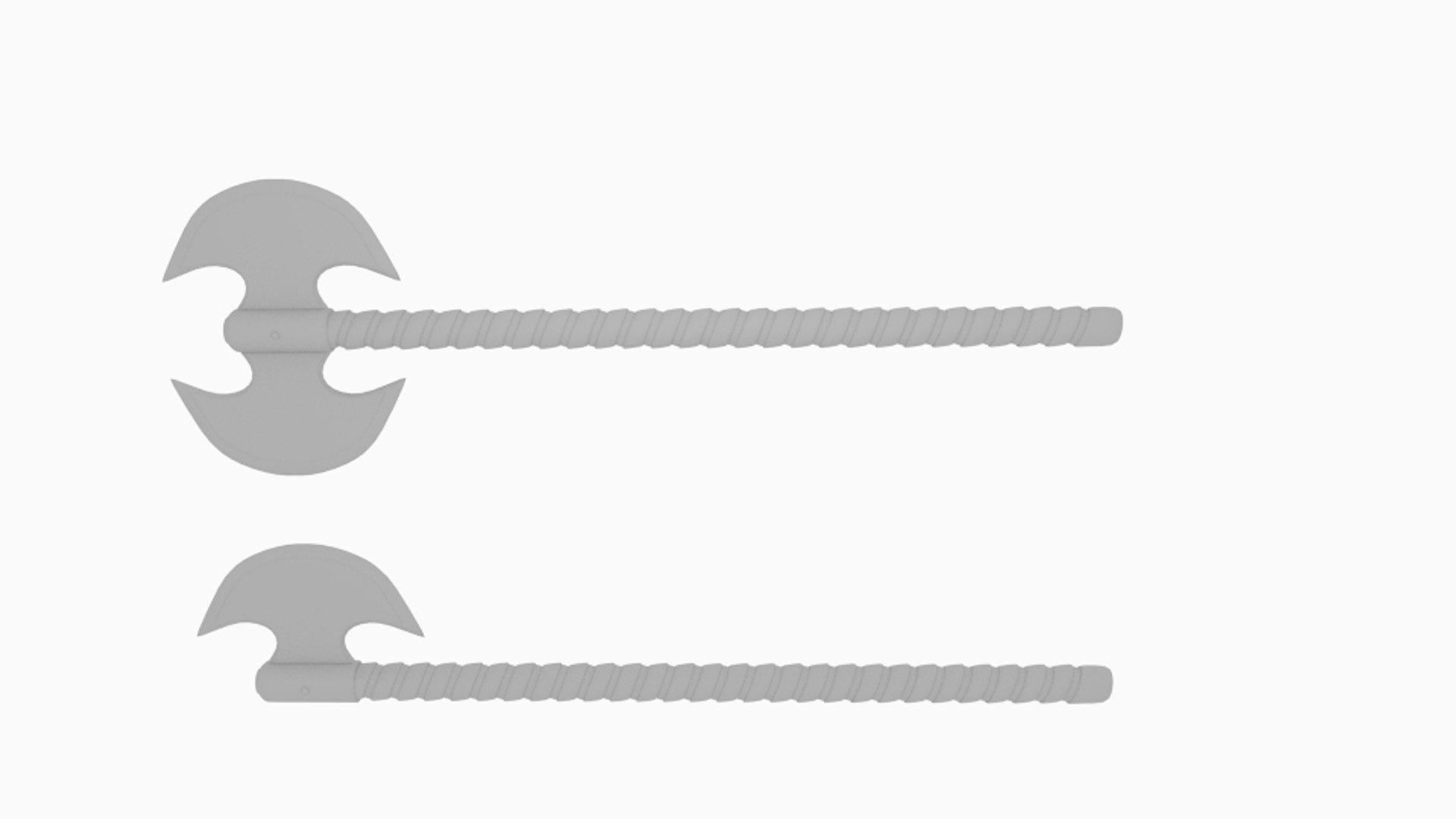 Axe 2 Double Headed Model - TurboSquid 1220292