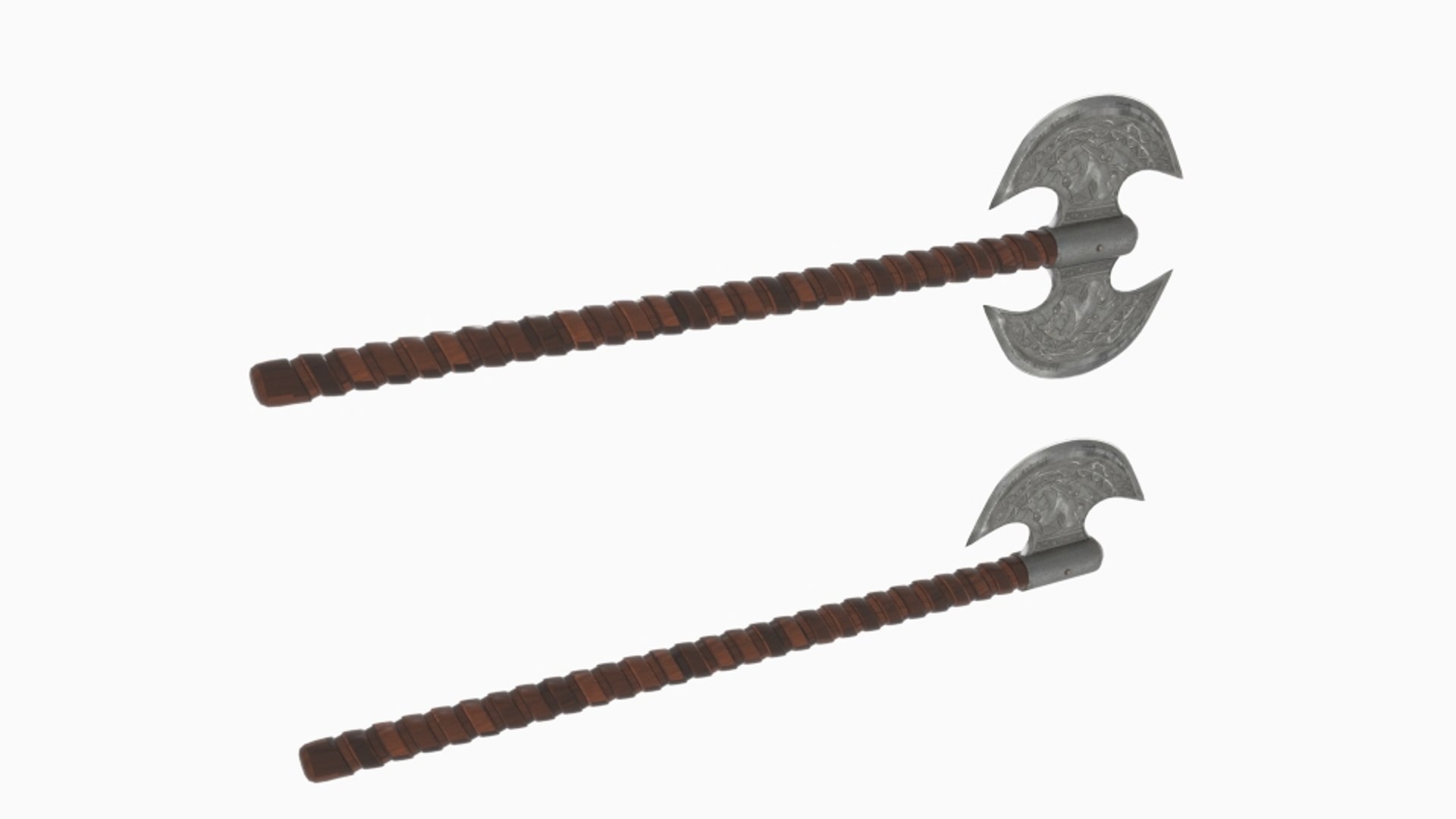 Axe 2 Double Headed Model - TurboSquid 1220292