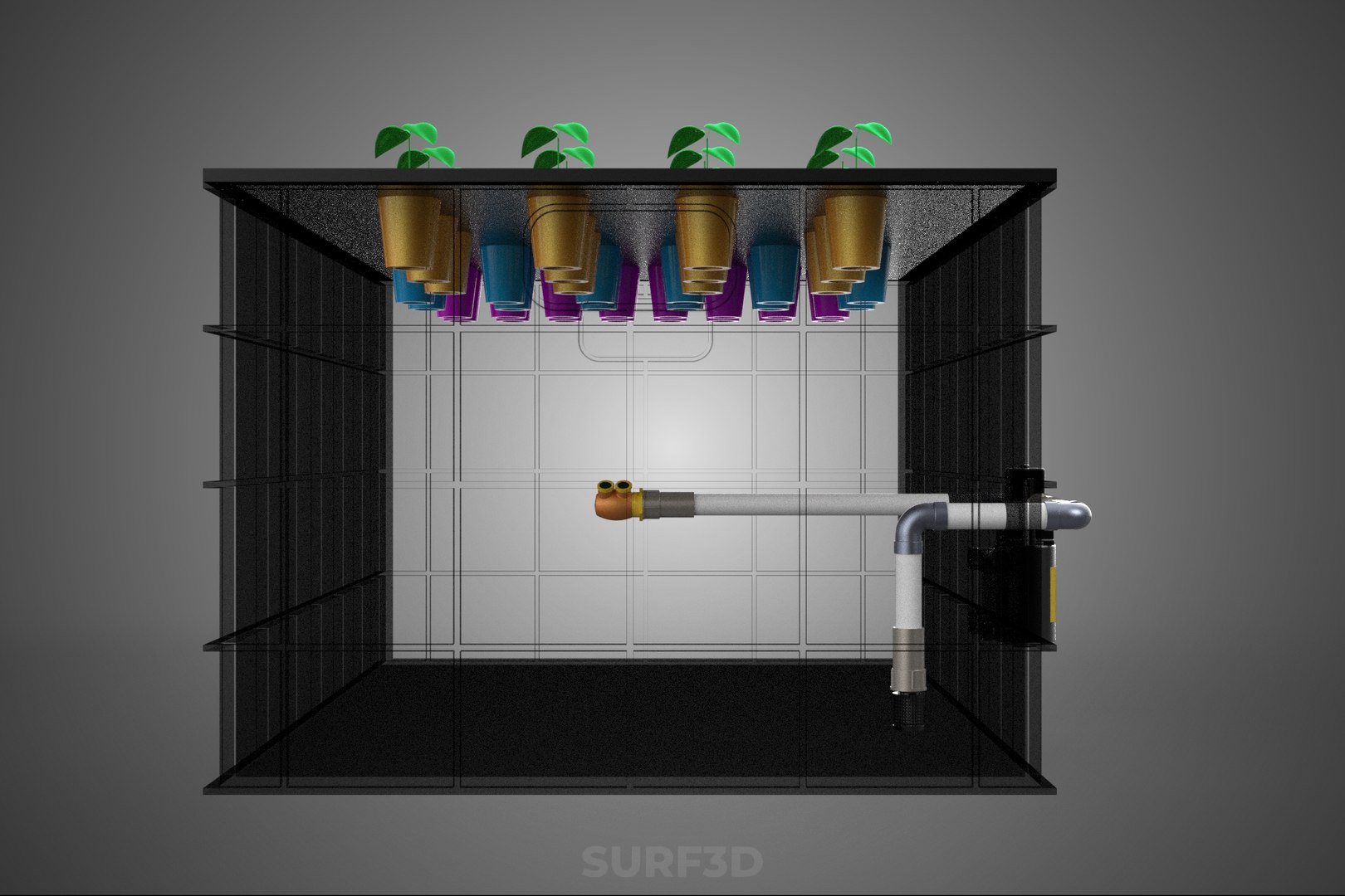 3D AUTOMATIC AEROPONIC CLONE STATION PLANT SPRAY CLONING CLONER KIT ...