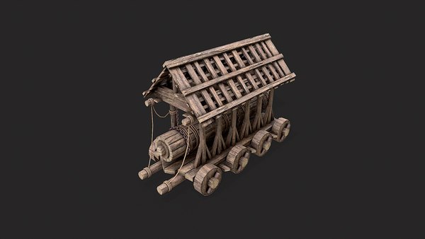 modelo 3d Ariete de madera para asedio medieval 2 - TurboSquid 2359736