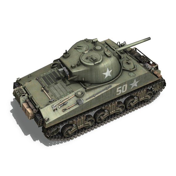 modelo 3d M4A3 75mm - Sherman - 50 - TurboSquid 1061782