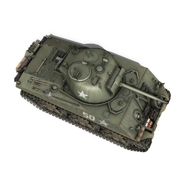 modelo 3d M4A3 75mm - Sherman - 50 - TurboSquid 1061782