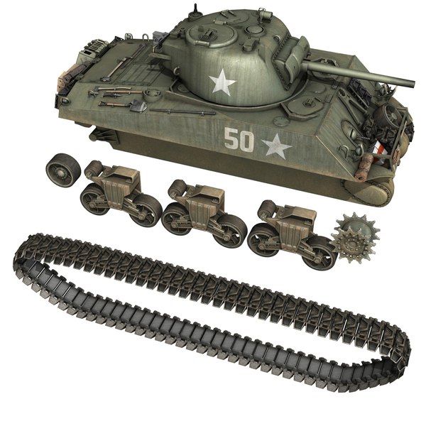 modelo 3d M4A3 75mm - Sherman - 50 - TurboSquid 1061782