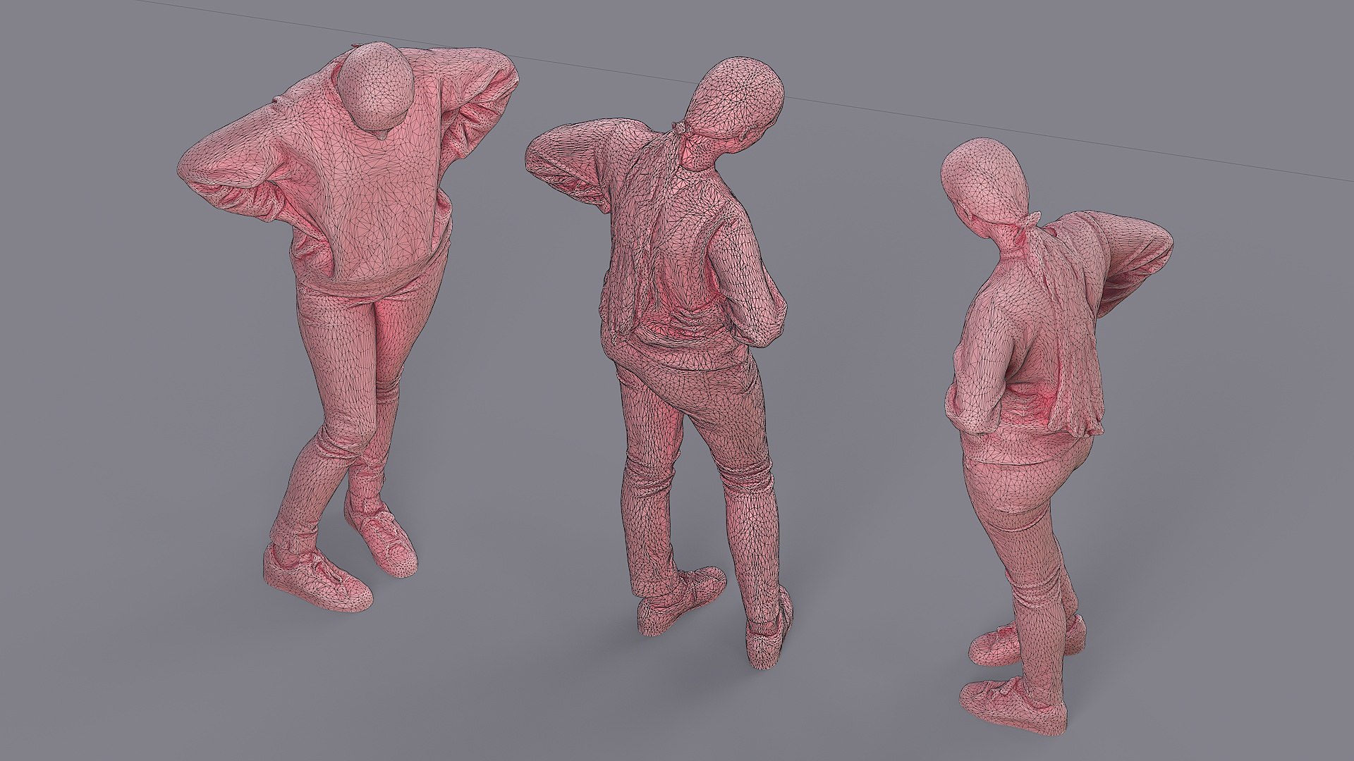 Casual Chic Standing Girl In Sweatshirt And Jeans 3D Model - TurboSquid ...