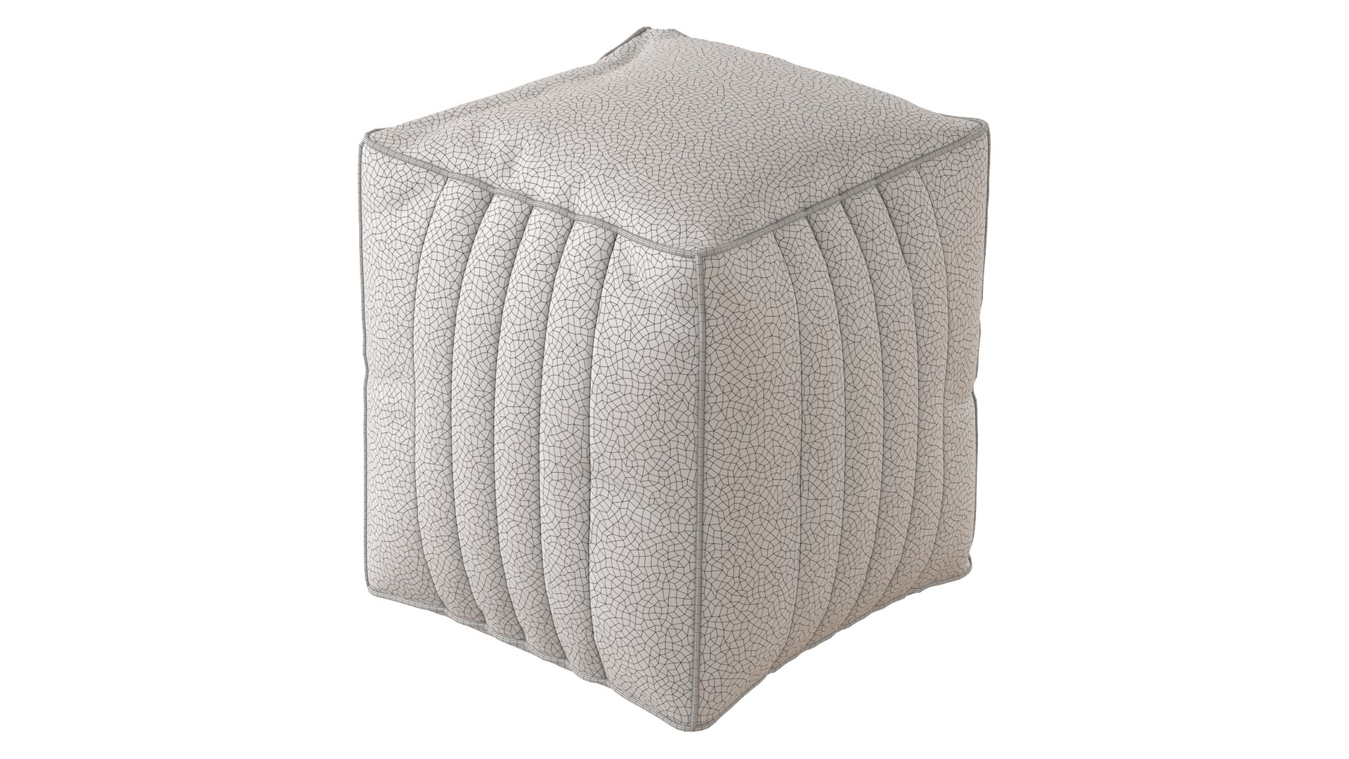 3D Cognac Cube Leather Pouffe Model - TurboSquid 2305027