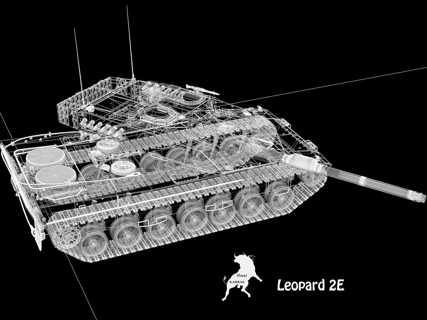 3d Leopard Tank Model