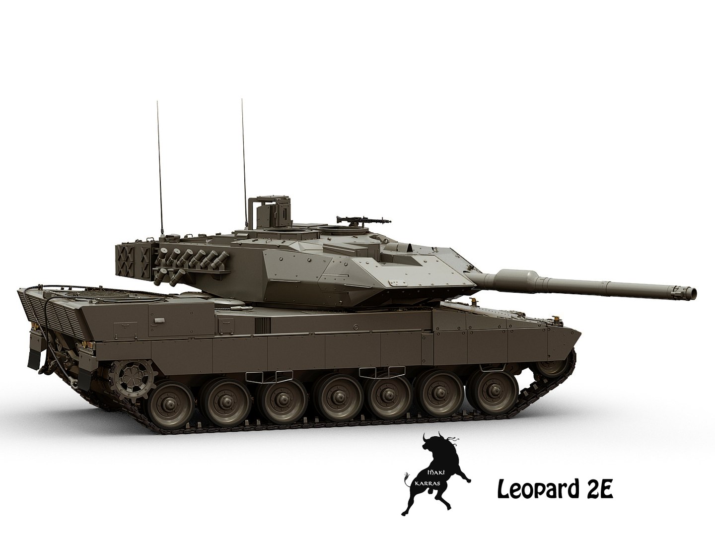 3d Leopard Tank Model