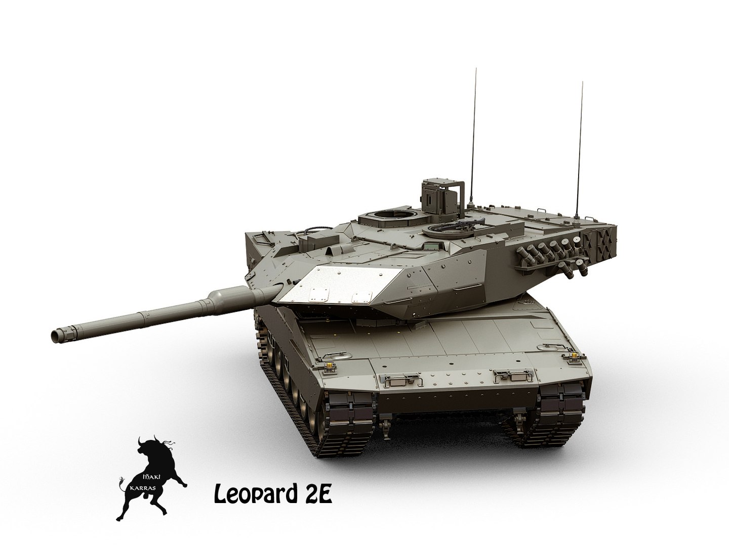 3d Leopard Tank Model