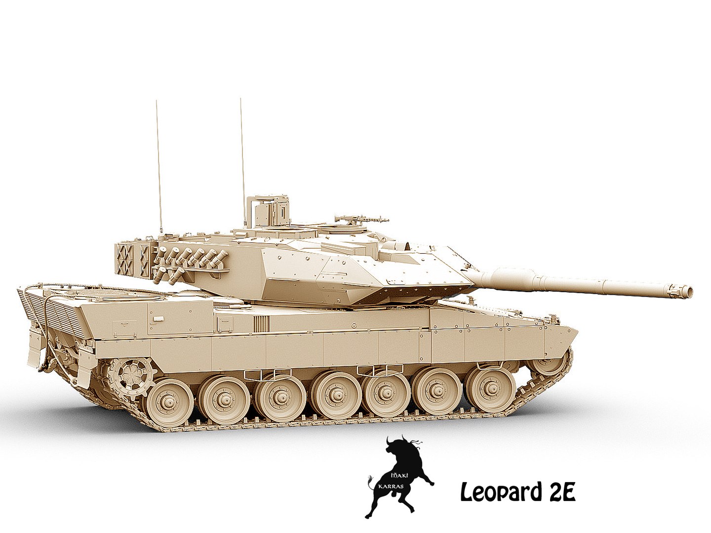 3d Leopard Tank Model