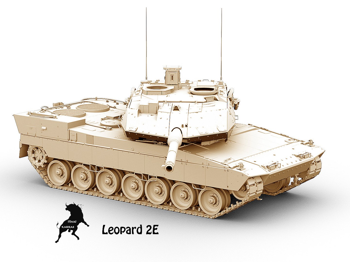 3d Leopard Tank Model