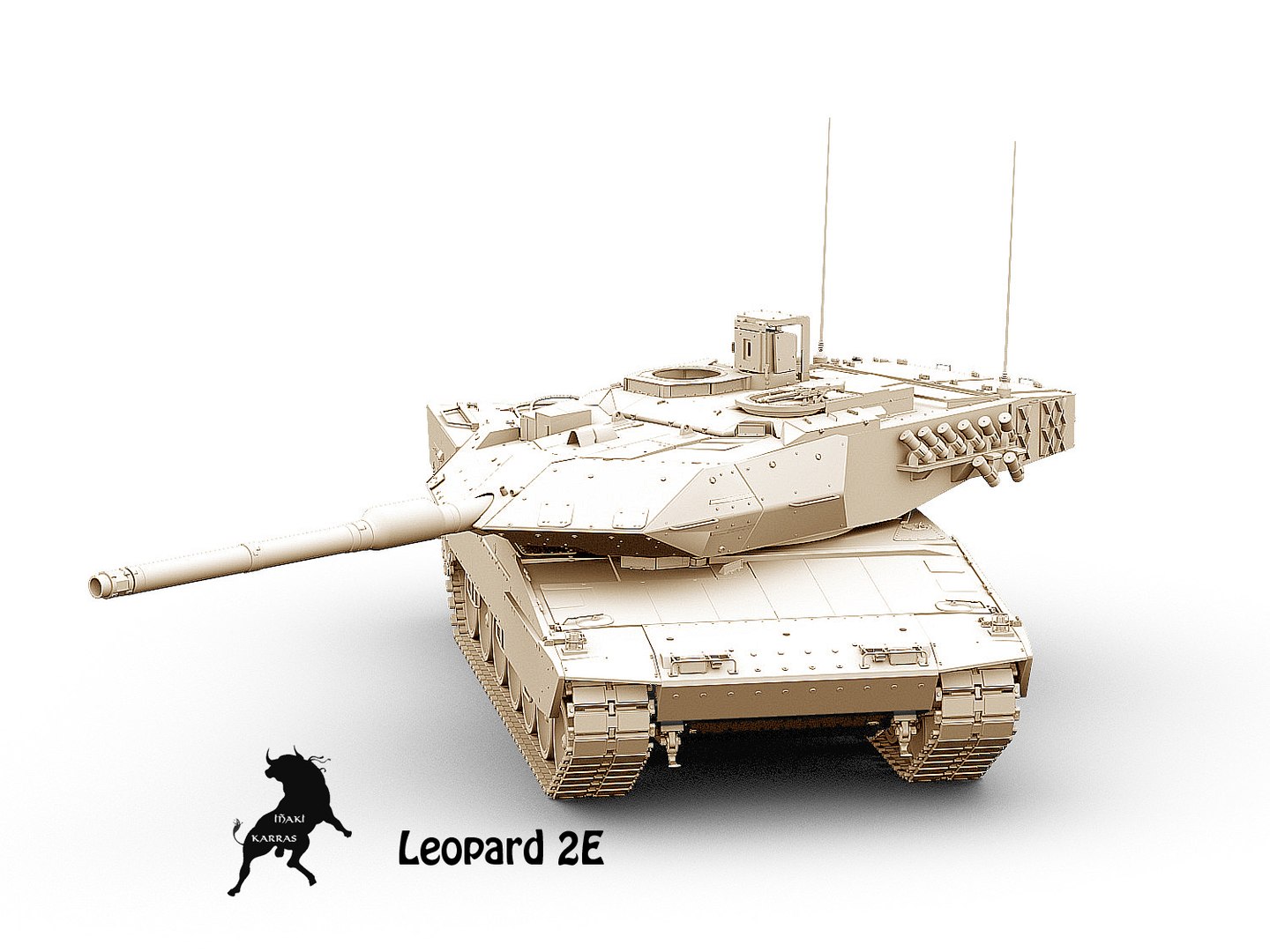 3d Leopard Tank Model