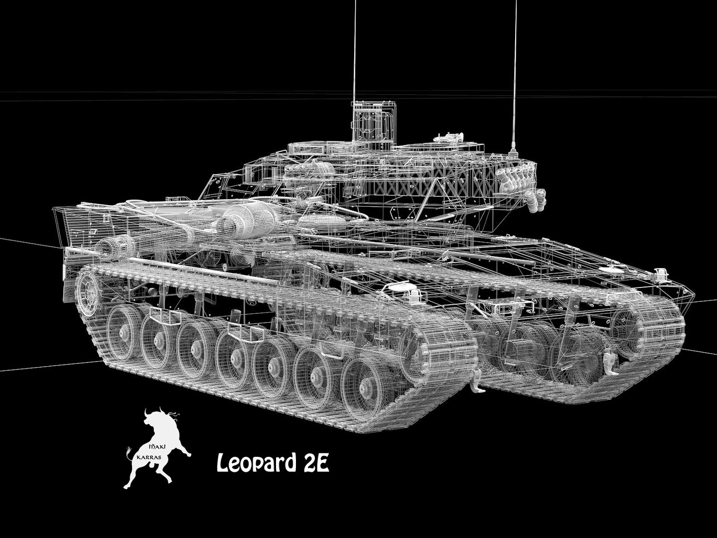 3d Leopard Tank Model