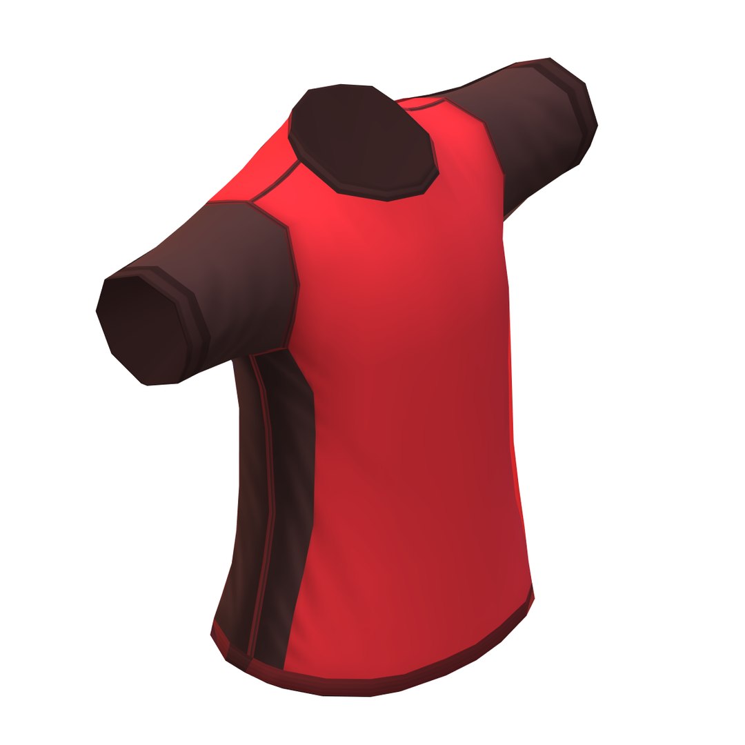 3D Male Running Shirt Red - TurboSquid 2352169