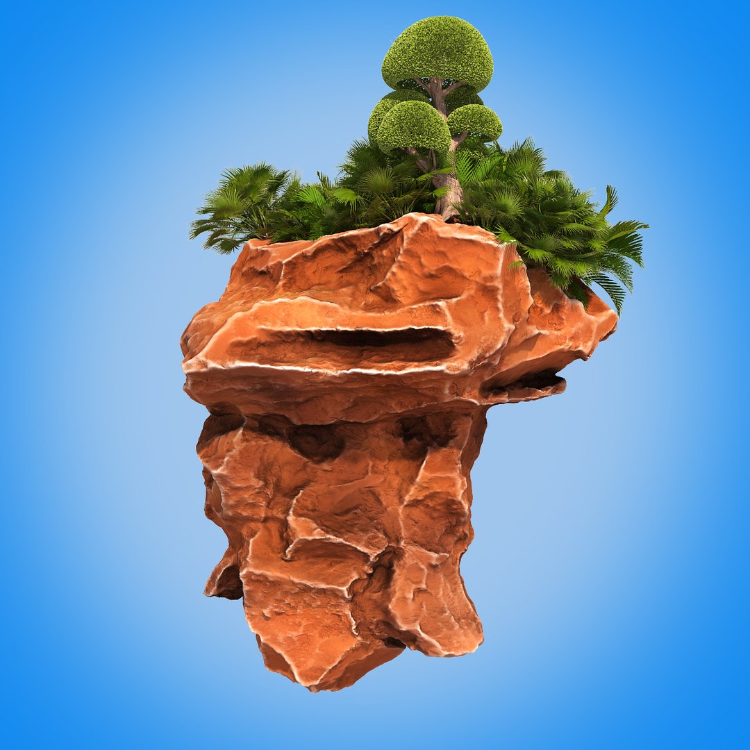 3d Model Pack Flying Rocks Stones
