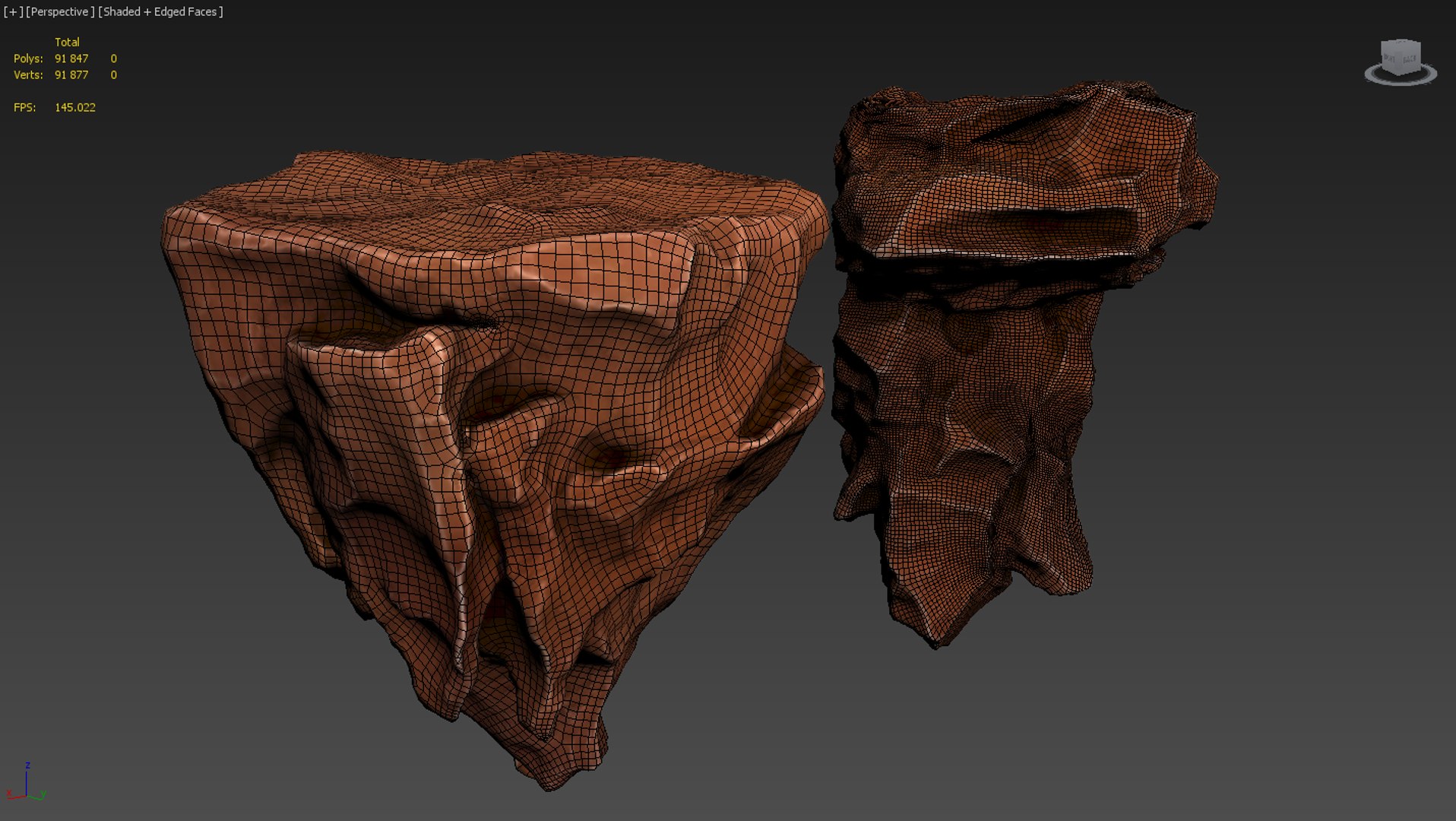 3d Model Pack Flying Rocks Stones