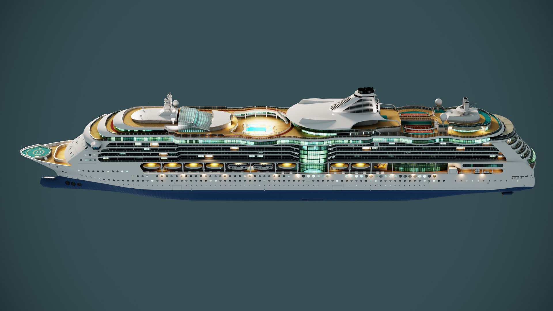 3D Large Modern Cruise Ship - TurboSquid 2517010
