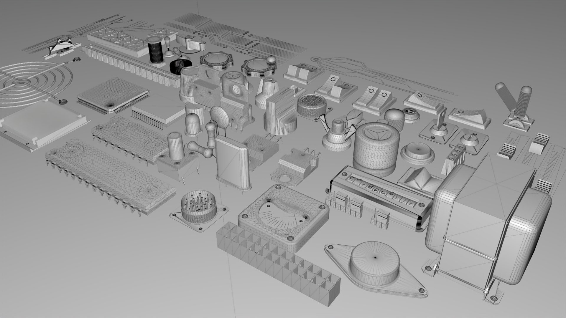 Set 62 pieces kitbashing model - TurboSquid 1645026