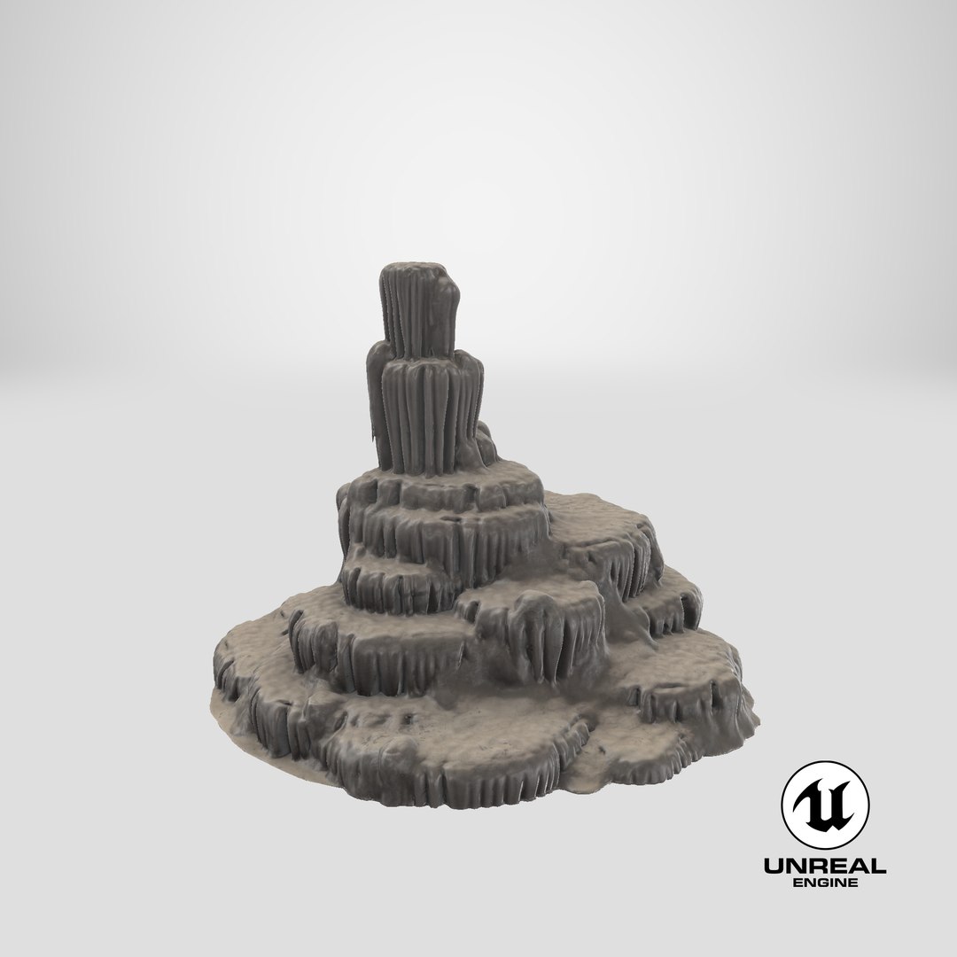 3D Cave Stalagmites 05 PBR model - TurboSquid 2019865