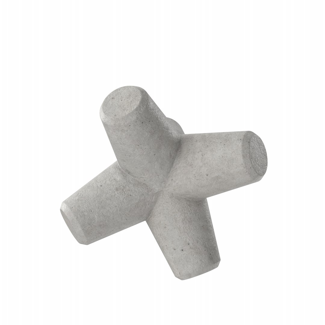 3D Model Concrete Tetrapod - TurboSquid 1994268