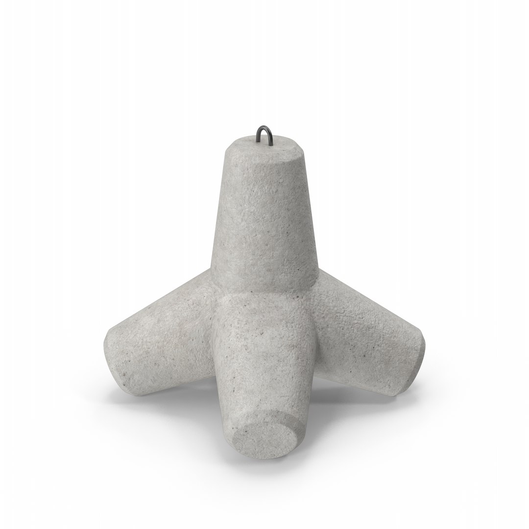 3D Model Concrete Tetrapod - TurboSquid 1994268