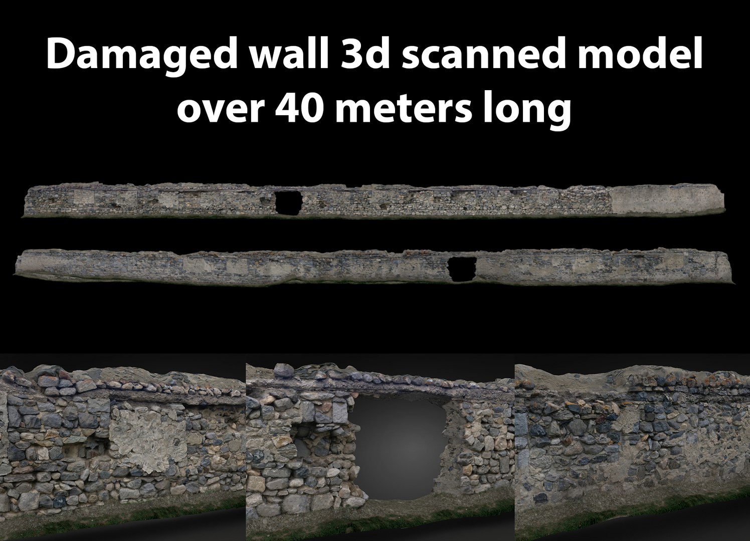 Damaged Wall Scanned 3D Model - TurboSquid 1286035