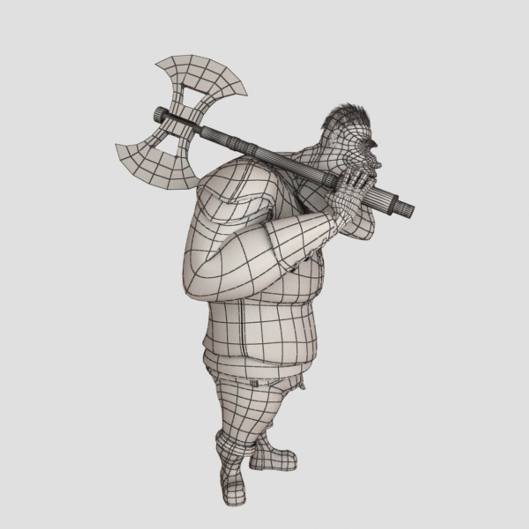3d Medieval Big Man Model
