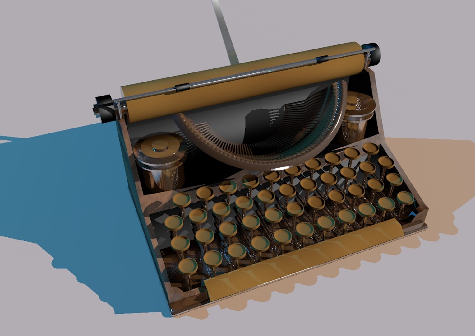 3d Vintage Typewriter