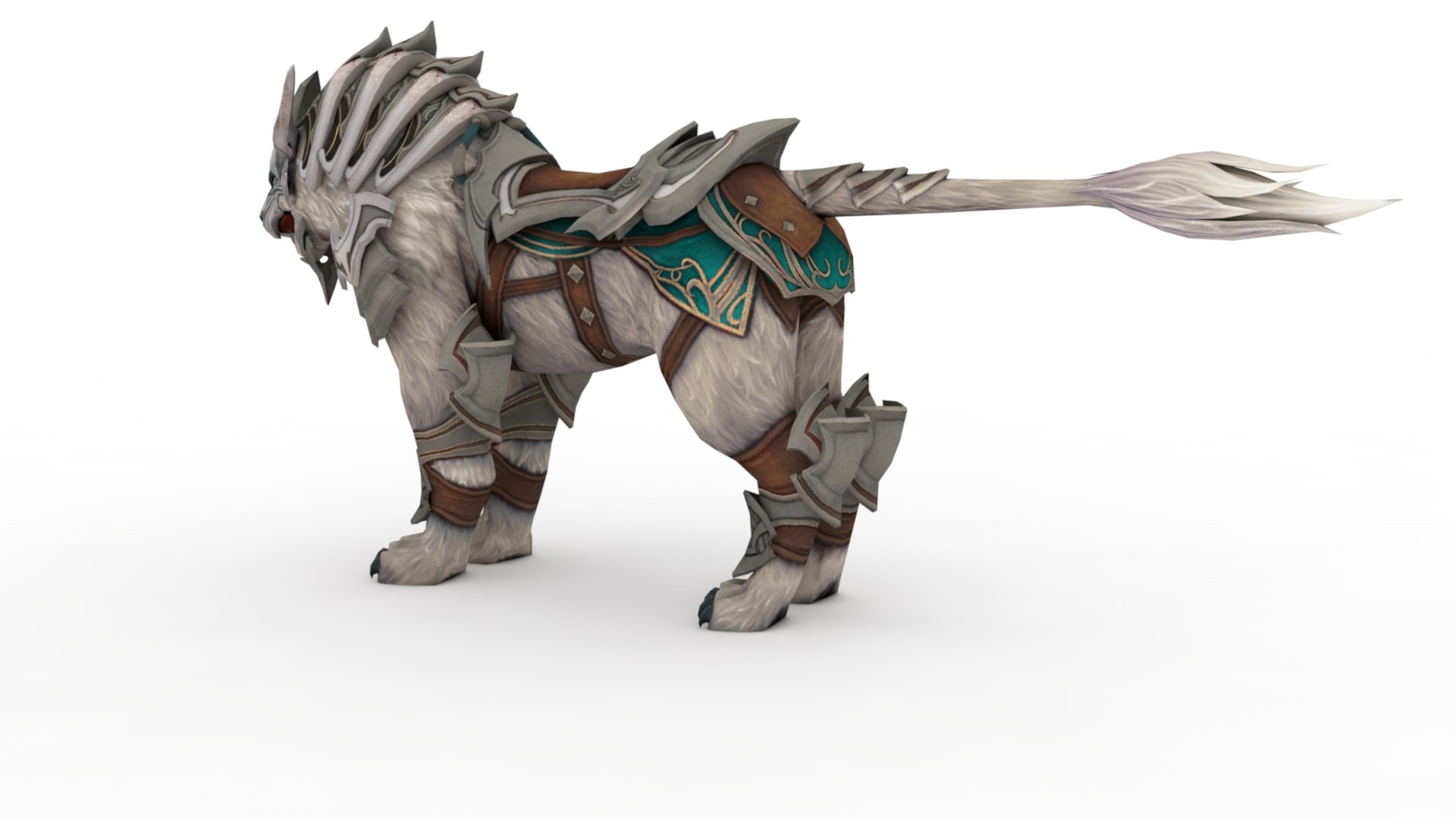 3D LowPoly Model A Realistic White Tiger Low-poly 3D model - TurboSquid ...