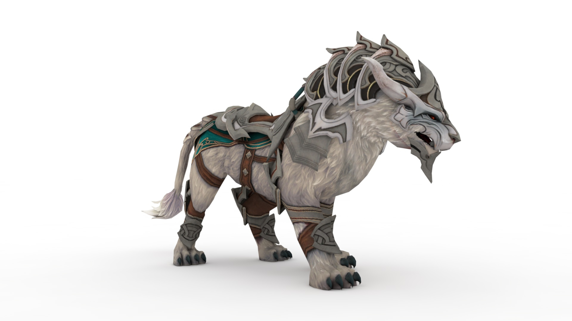 3D LowPoly Model A Realistic White Tiger Low-poly 3D model - TurboSquid ...