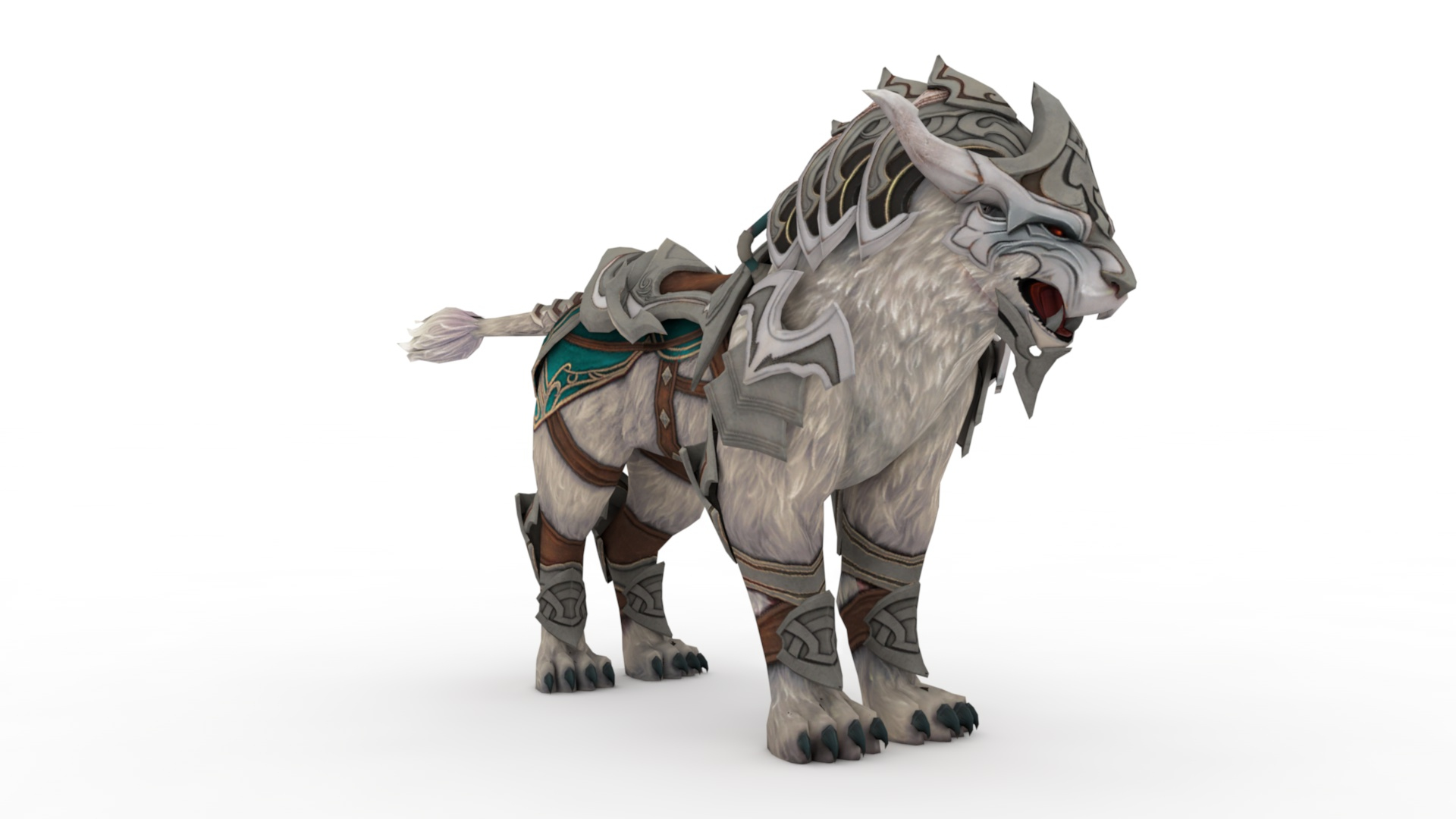3D LowPoly Model A Realistic White Tiger Low-poly 3D model - TurboSquid ...