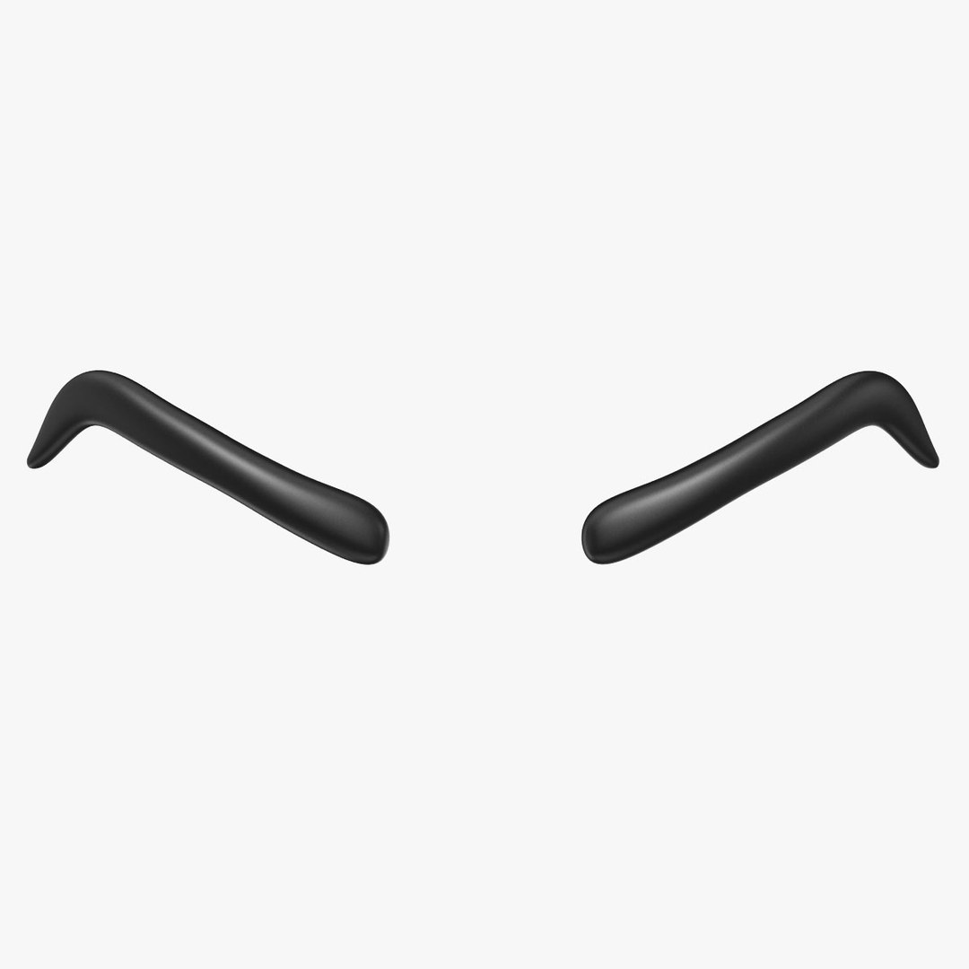 Cartoon Eyebrows 05 model - TurboSquid 2083007
