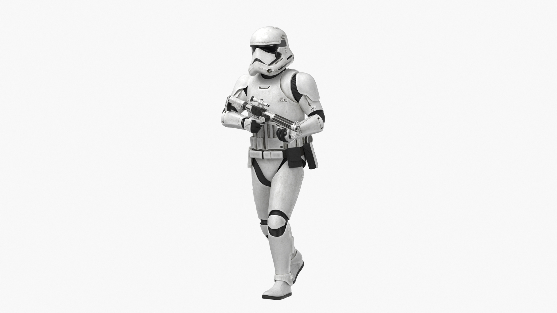 First Order Stormtrooper With Blaster Walking Pose 3D Model - TurboSquid 2366369