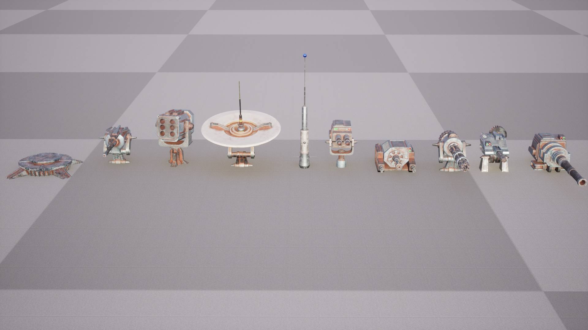 Turrets 10 Assets 3D - TurboSquid 2200463