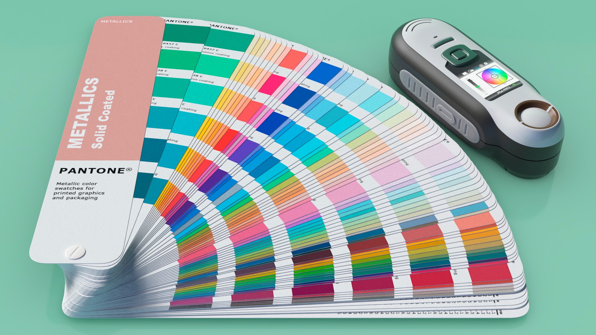 3D Handheld Color Measurement Tool On Coated Color Chart Model ...