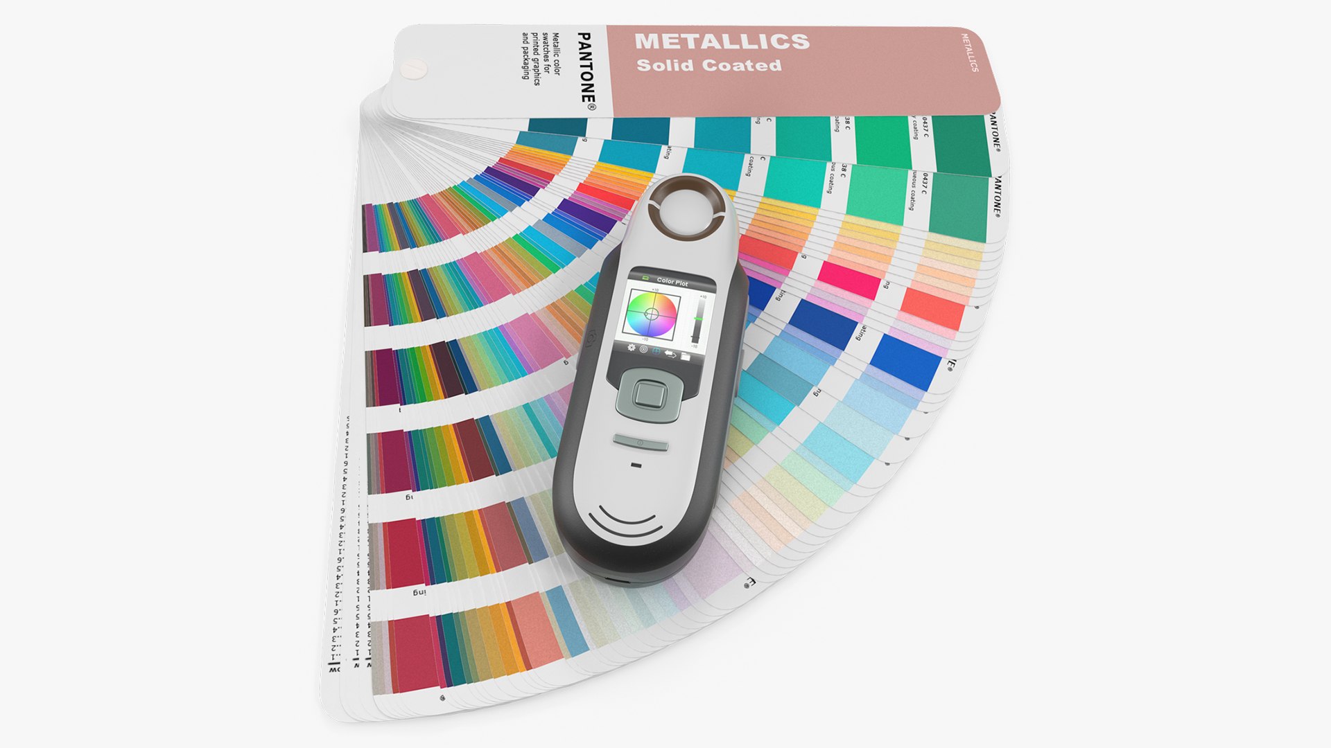 3D Handheld Color Measurement Tool On Coated Color Chart Model ...