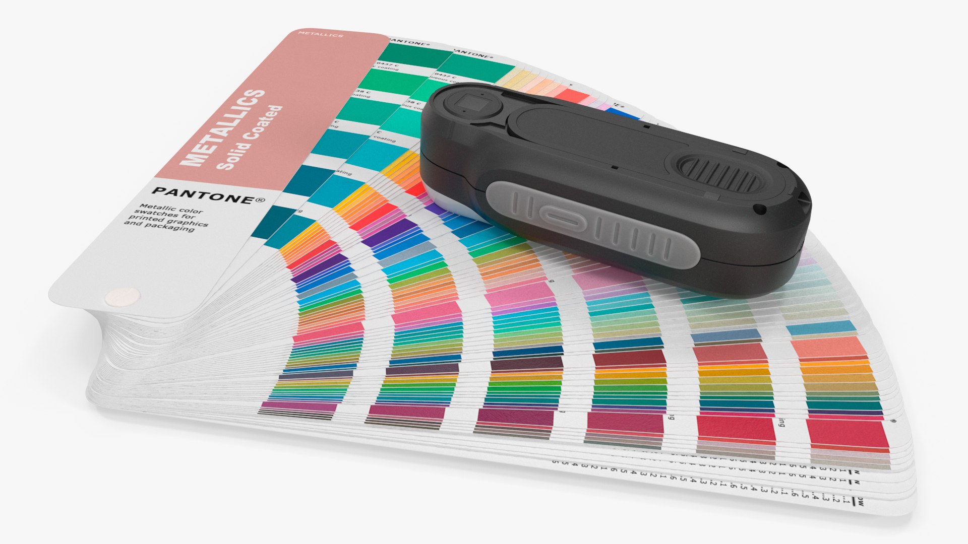 3D Handheld Color Measurement Tool On Coated Color Chart Model ...